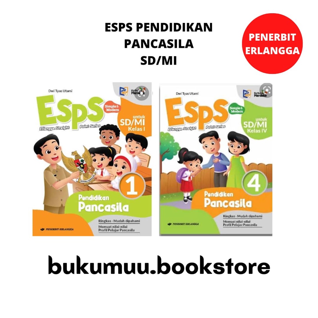 Jual ESPS PENDIDIKAN PANCASILA SD/MI KELAS 1 2 3 4 5 6 KURIKULUM MERDEKA PENERBIT ERLANGGA ...