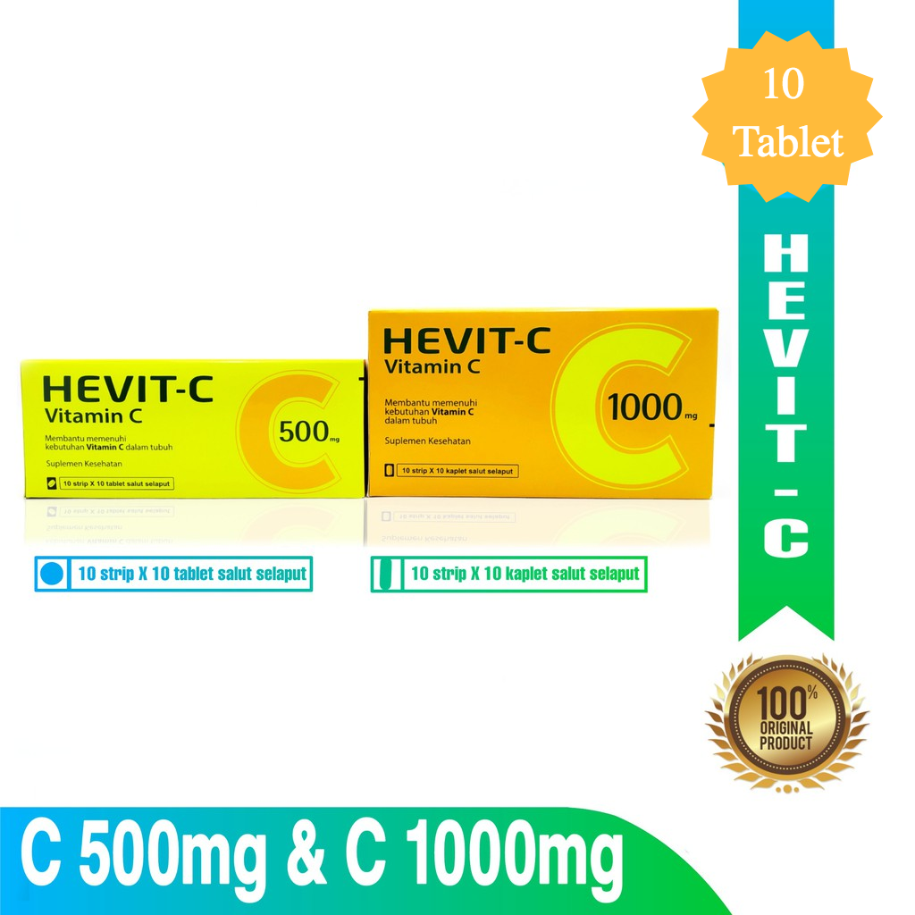 Jual Hevit-C Vitamin C 500mg + Hevit C Vitamin C 1000mg - Hevit C ...