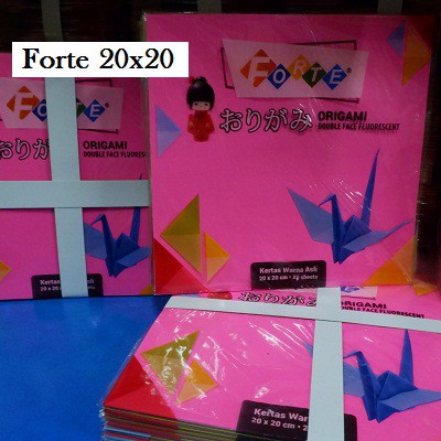 Jual Kertas lipat origami Forte 20x20 paper craft isi 10 pak Indonesia ...