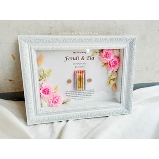 Jual MAHAR FRAME RUSTIC UANG KERTAS / MAS KAWIN EMAS ANTAM LOGAM MULIA ...