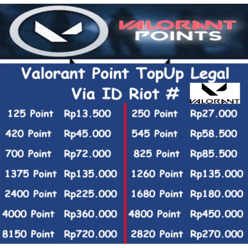 Harga Valorant Topup Terbaru Desember 2022 |BigGo Indonesia