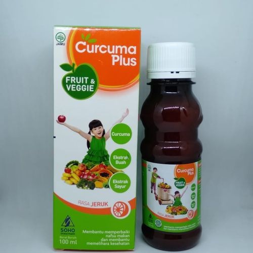 Jual Curcuma Plus Fruit & Veggie Sirup 100 ml Rasa Jeruk Indonesia ...