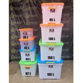 Jual (KHUSUS GOJEK) CONTAINER BOX SHINPO CB 130 MEGA (130L) | Shopee Indonesia