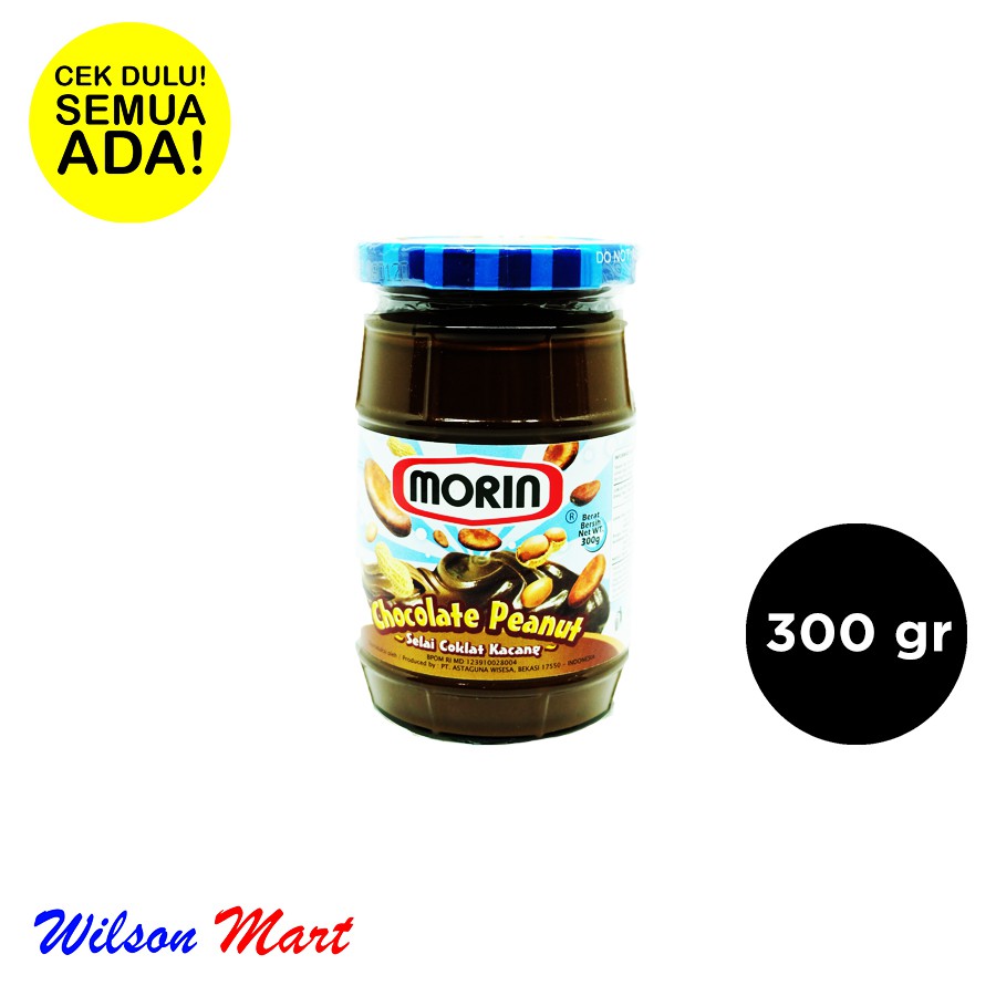 MORIN CHOCOLATE PEANUT SELAI COKLAT KACANG 300 GRAM | Shopee Indonesia