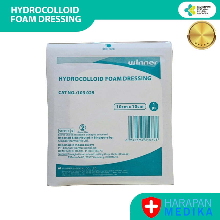 Jual HYDROCOLLOID FOAM DRESSING 10 x 10cm/Plester Luka Basah Decubitus ...