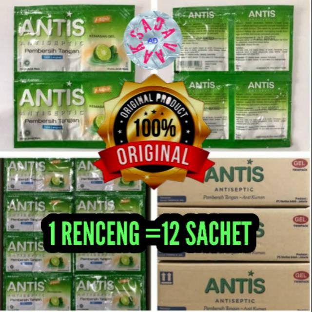 Jual Antis Sachet 1 lusin 12×5ml=60ml | Shopee Indonesia