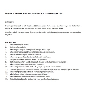 Jual Software Psikotes MMPI (Minnesota Multiphasic Personality ...