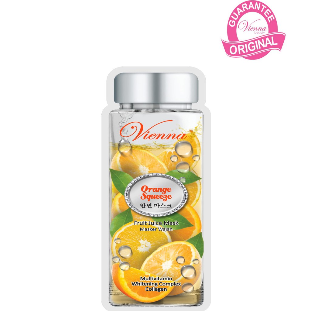 Jual VIENNA FRUIT JUICE FACE MASK SHEET ORANGE SQUEEZE - 1 SHEET SACHET ...