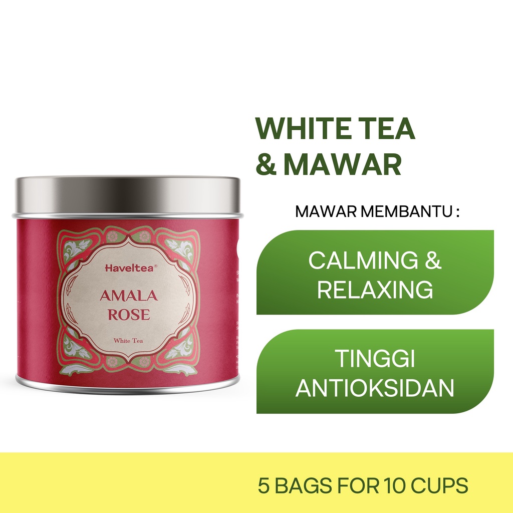 Jual AMALA ROSE | Mini Tin | Haveltea | Teh Putih Mawar | Floral Tea ...