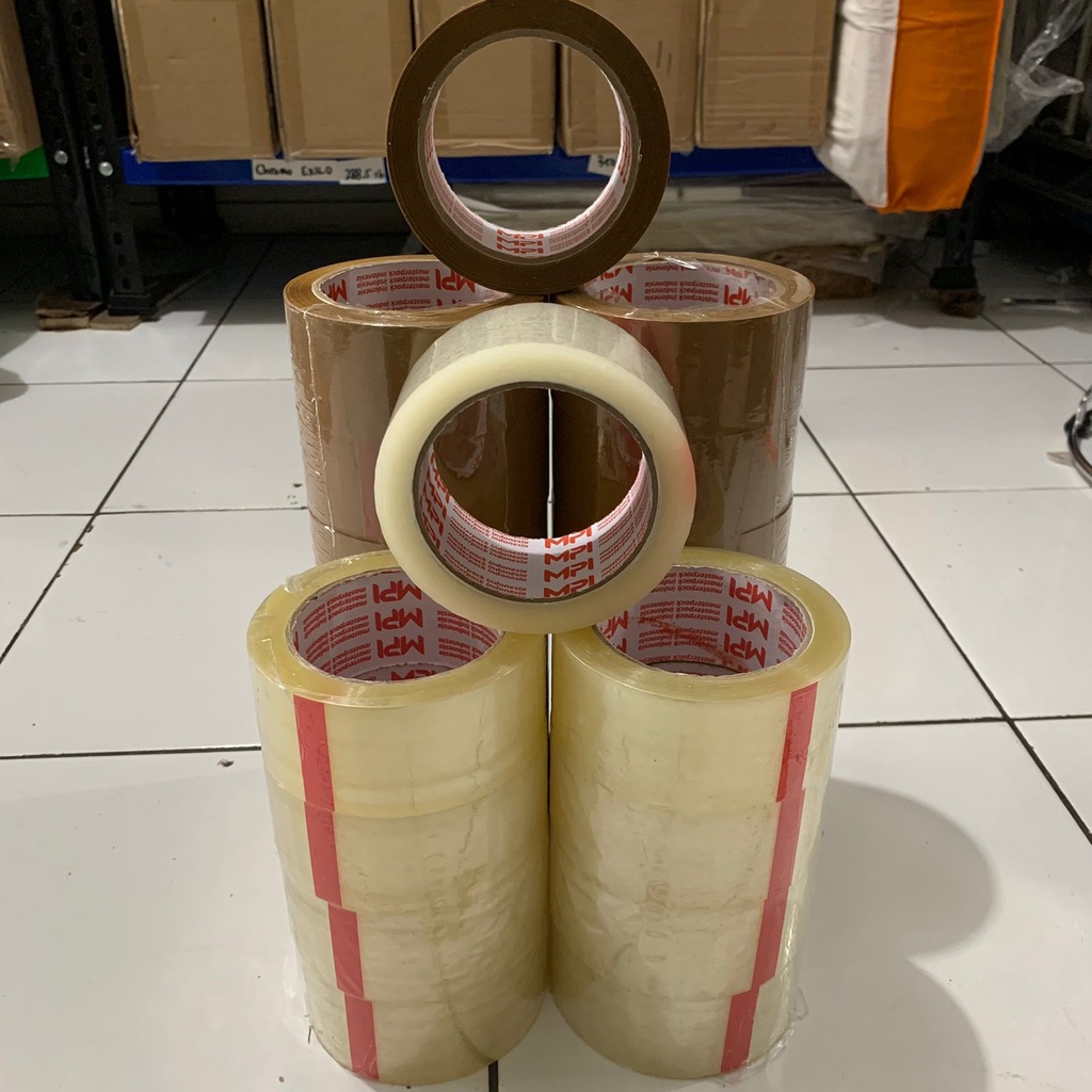 Jual Lakban bening / lakban Coklat 2 inch 100 yard, 45mm x 100 yard minimal pembelian 6 roll ...