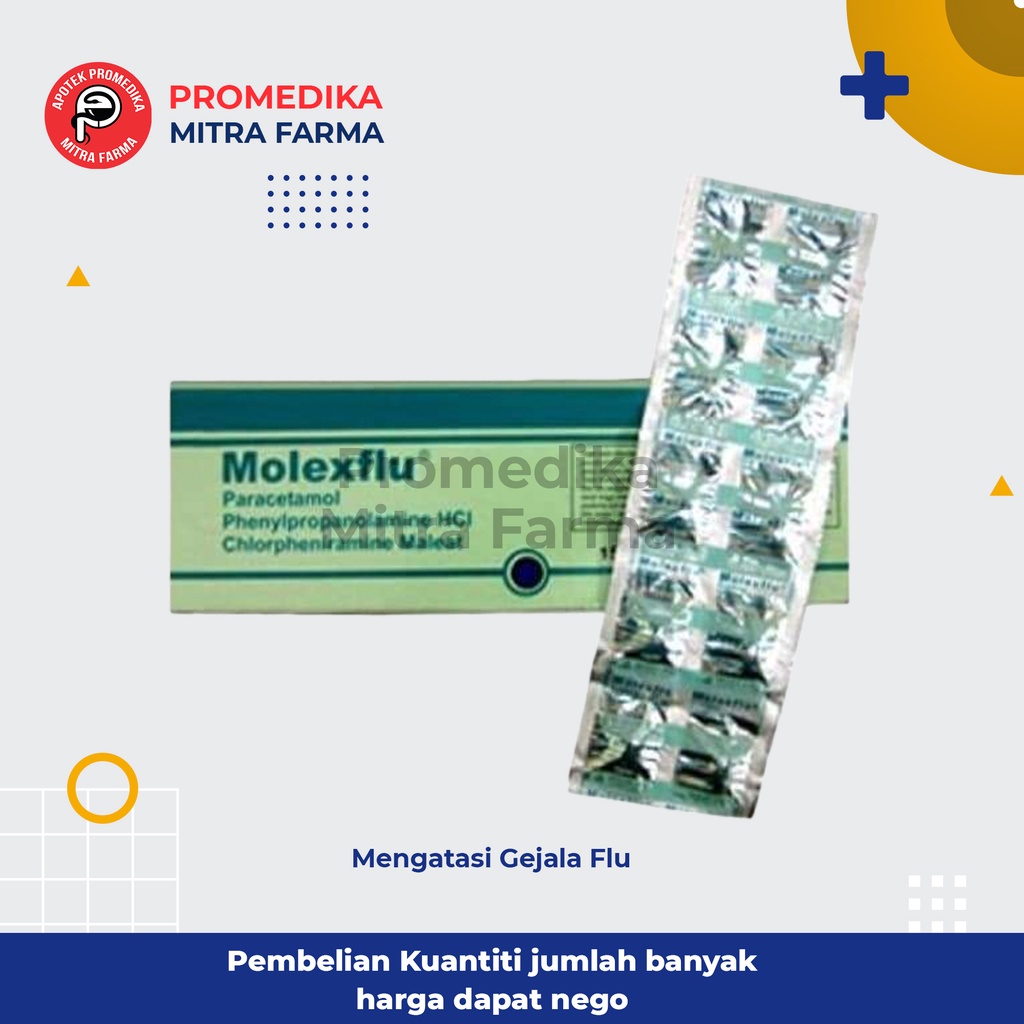 Jual Molexflu 10 Tablet Strip / Obat Pilek dan Demam / Obat atasi ...