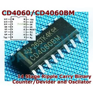 Jual CD4060BM SMD CD4060 CMOS 14 Stage Binary Counter/Devider Oscilator ...