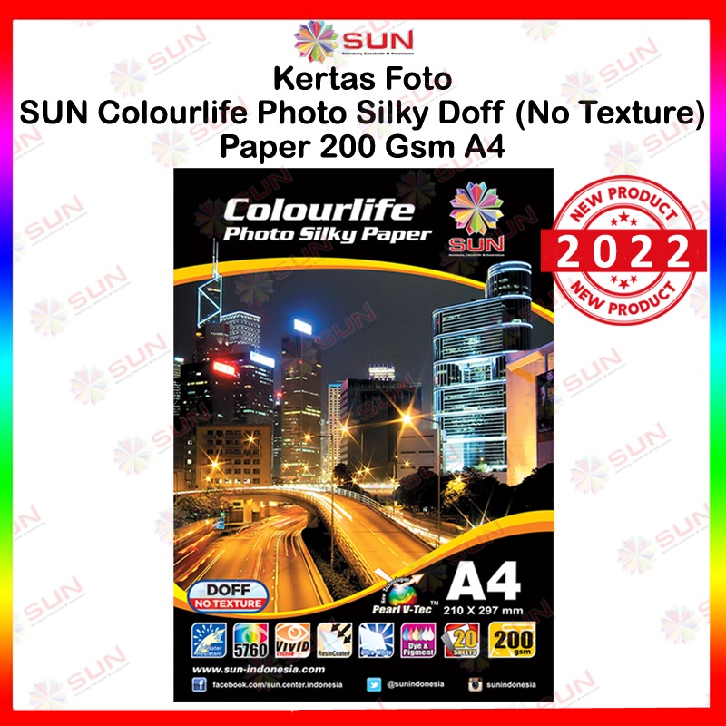 Jual Kertas Foto Silky Doff No Texture - SUN Colourlife Silky Photo ...
