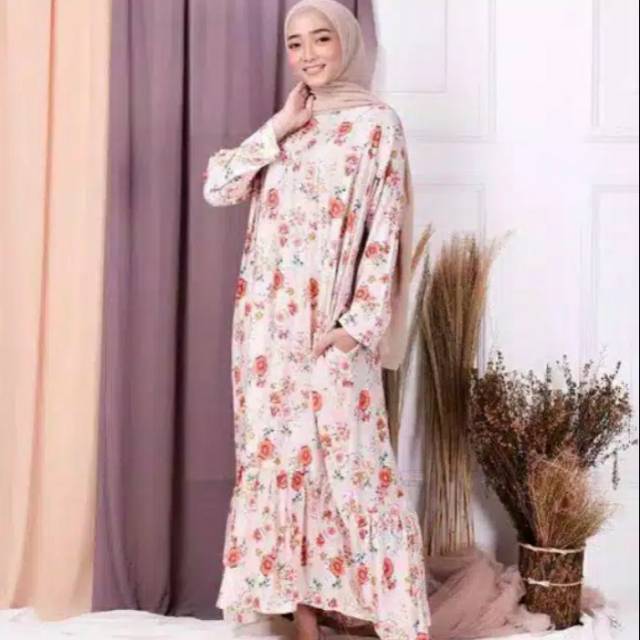 Jual Daster Hijab Lengan Panjang Homey Dress, Lady Fame Busui Friendly ...