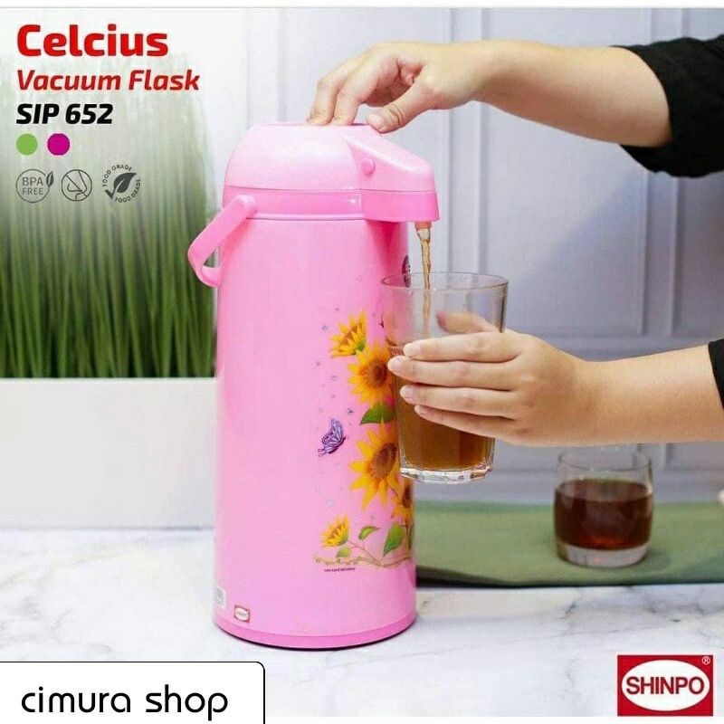 Jual Termos pencet 2,5liter shinpo/termos air panas shinpo/termos ...