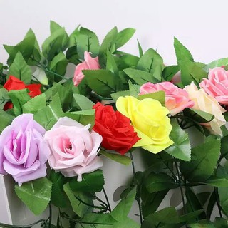 Jual Bunga Mawar Rambat Hias Plastik Artificial Flower Hiasan Dinding ...
