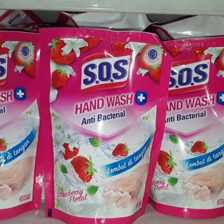 Hand wash SOS 300ml anti bacterial refill | Shopee Indonesia
