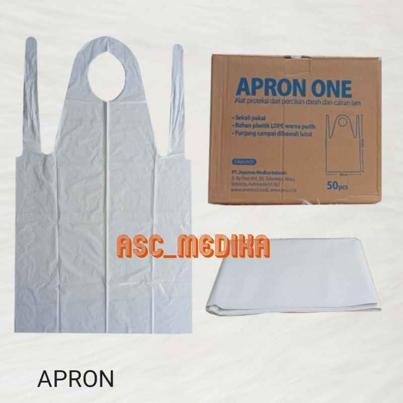 Jual APRON PLATIK ONEMED / Alat Pelindung Celemek Plastik /APD Apron ...