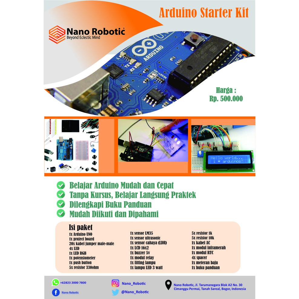Jual Arduino kit / starter / arduino / model kit / tool kit | Shopee ...
