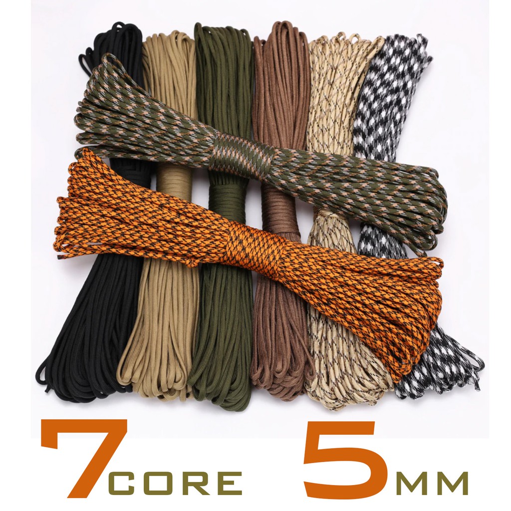Jual [TERMURAH] Tali Paracord 7 core 5 mm DIY Survival Cord | Shopee ...