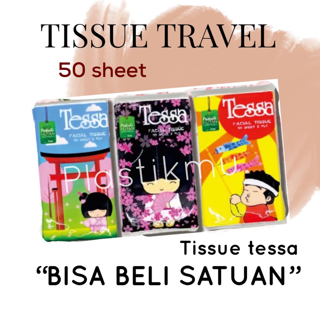 Jual TISSUE TRAVEL 50 sheet | Tissue wajah | tissue tessa | tissue ...