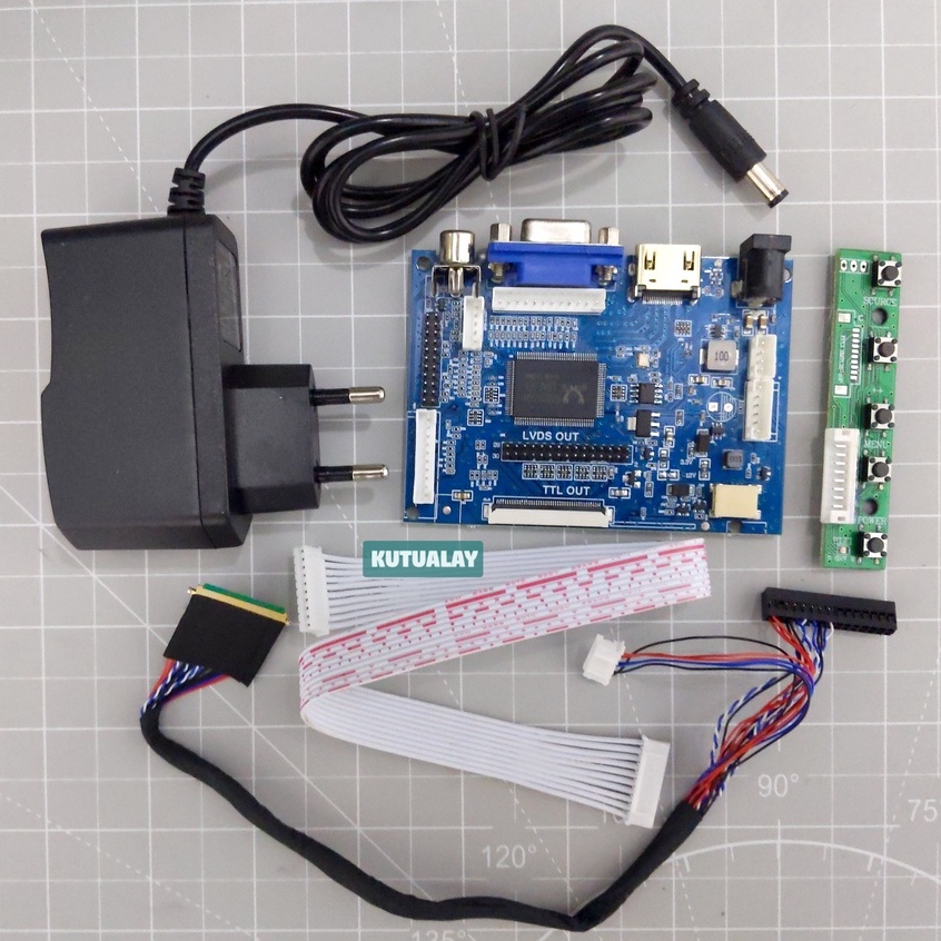 Jual Set Board Universal 40PIN Driver Board LCD LED Laptop TV Paket ...