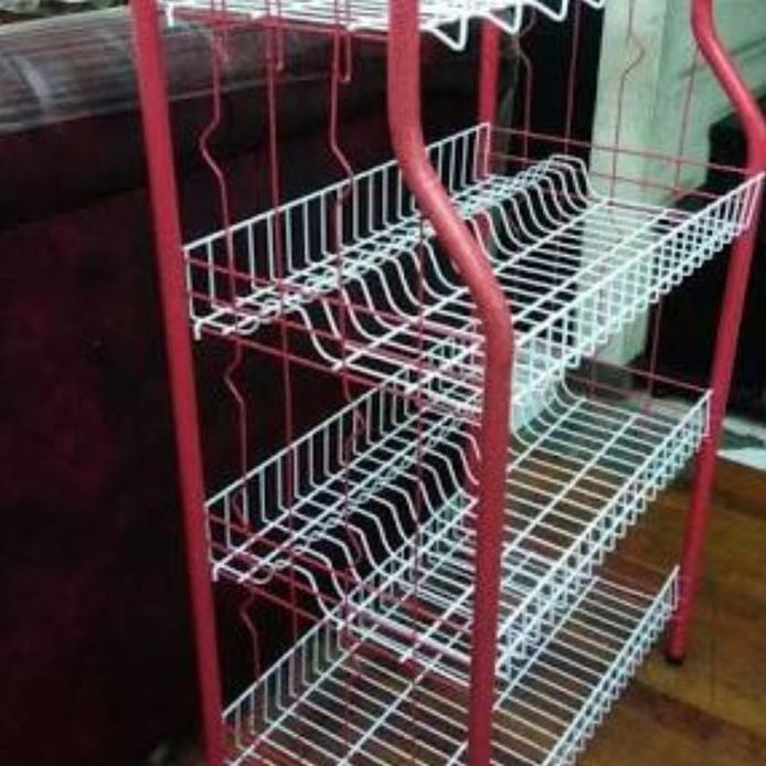 Jual RAK PIRING MASTER RAK PIRING BESI 4 SUSUN MASTER - MERAH | Shopee ...