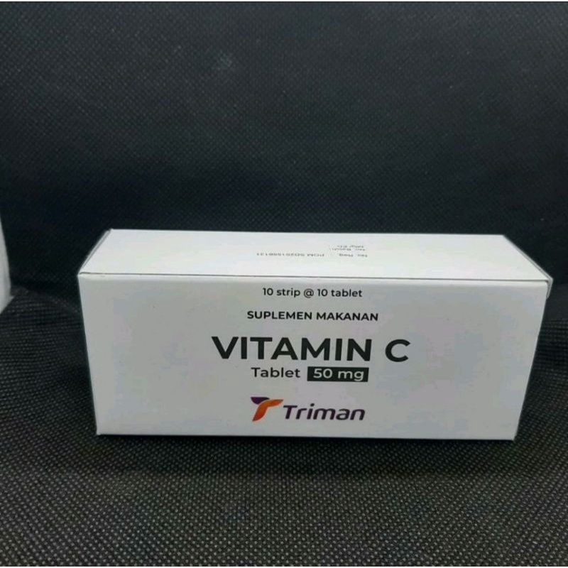 Jual Vitamin C 50mg Triman (1 box isi 10 Strip) | Shopee Indonesia