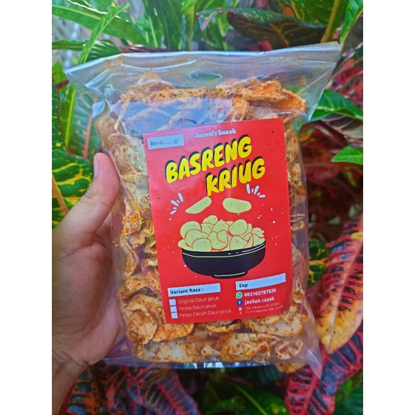 Jual Basreng pedas/ori daun jeruk (tambahkan cekout packing dus ...