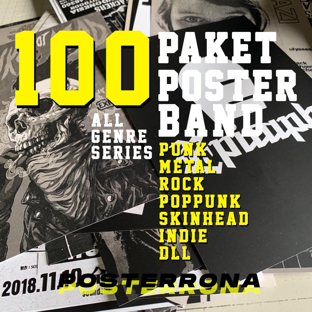 Jual [100 PCS] POSTER METAL PUNK VINTAGE A5 / A4 - HVS / ART PAPER ...