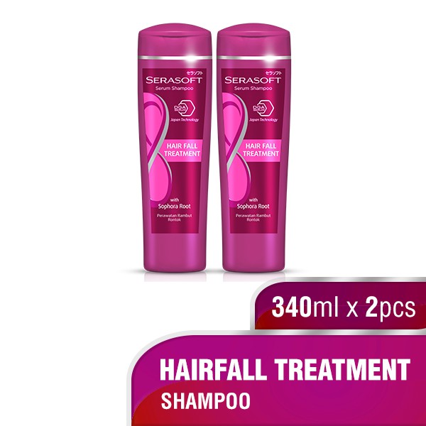 Jual Serasoft Shampoo Hairfall Treatment 340ml x2 | Shopee Indonesia