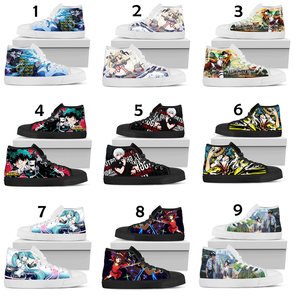 Jual Sepatu Sneakers Anime Custom Digital Printing Indonesia|Shopee ...