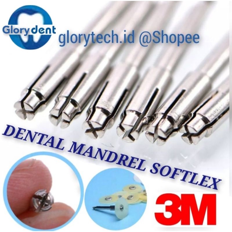 Jual Dental Mandrel mandril Soflex Polishing Disc 3M / Dental mandrel ...