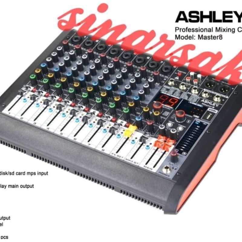 Jual MIXER AUDIO ASHLEY MASTER8/MASTER 8 8CH CHANNEL FULL ...