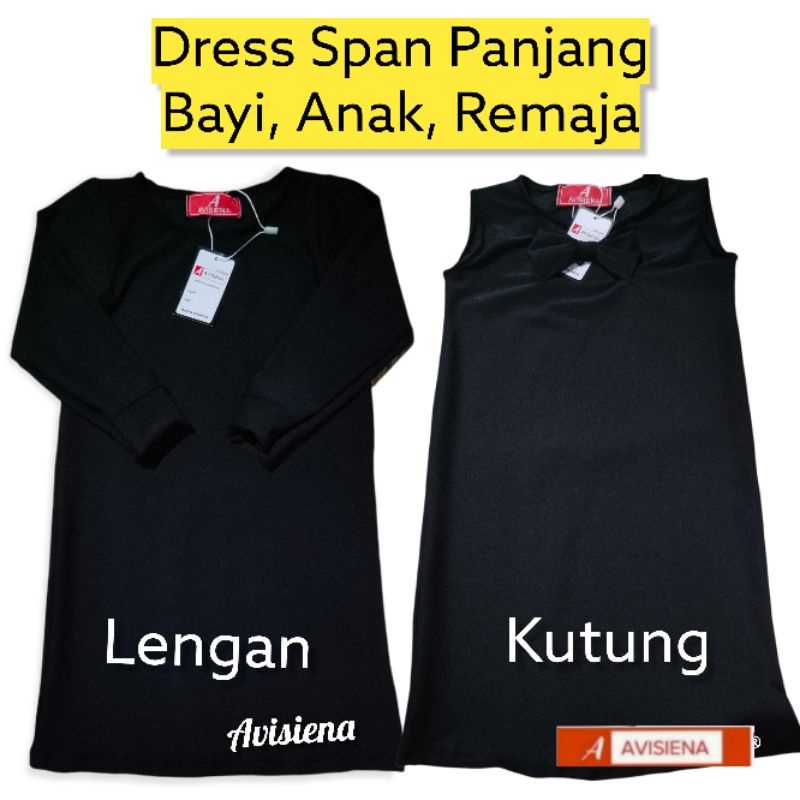 Jual Avisiena - Long Dress Span Kids Teens Slim , Inner lurus dengan ...
