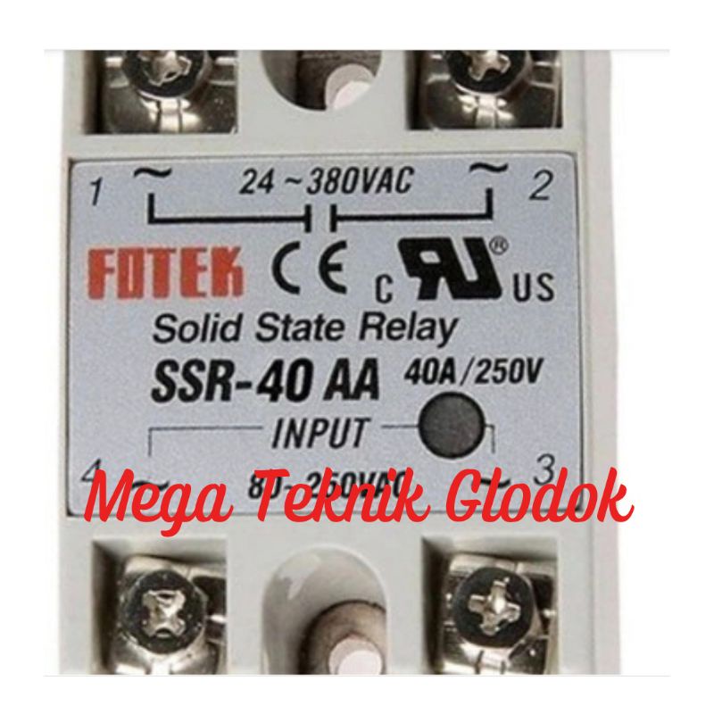 Jual Fotek SSR-40AA SSR40AA SSR 40 AA SSR40 Relay | Shopee Indonesia