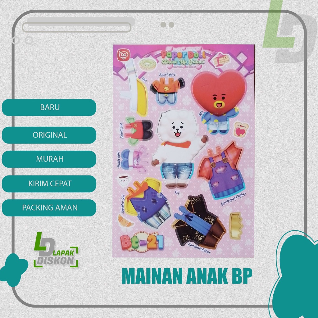 Jual Mainan BP Bears Anak Perempuan | Kertas Bongkar Pasang | BP-BP an ...