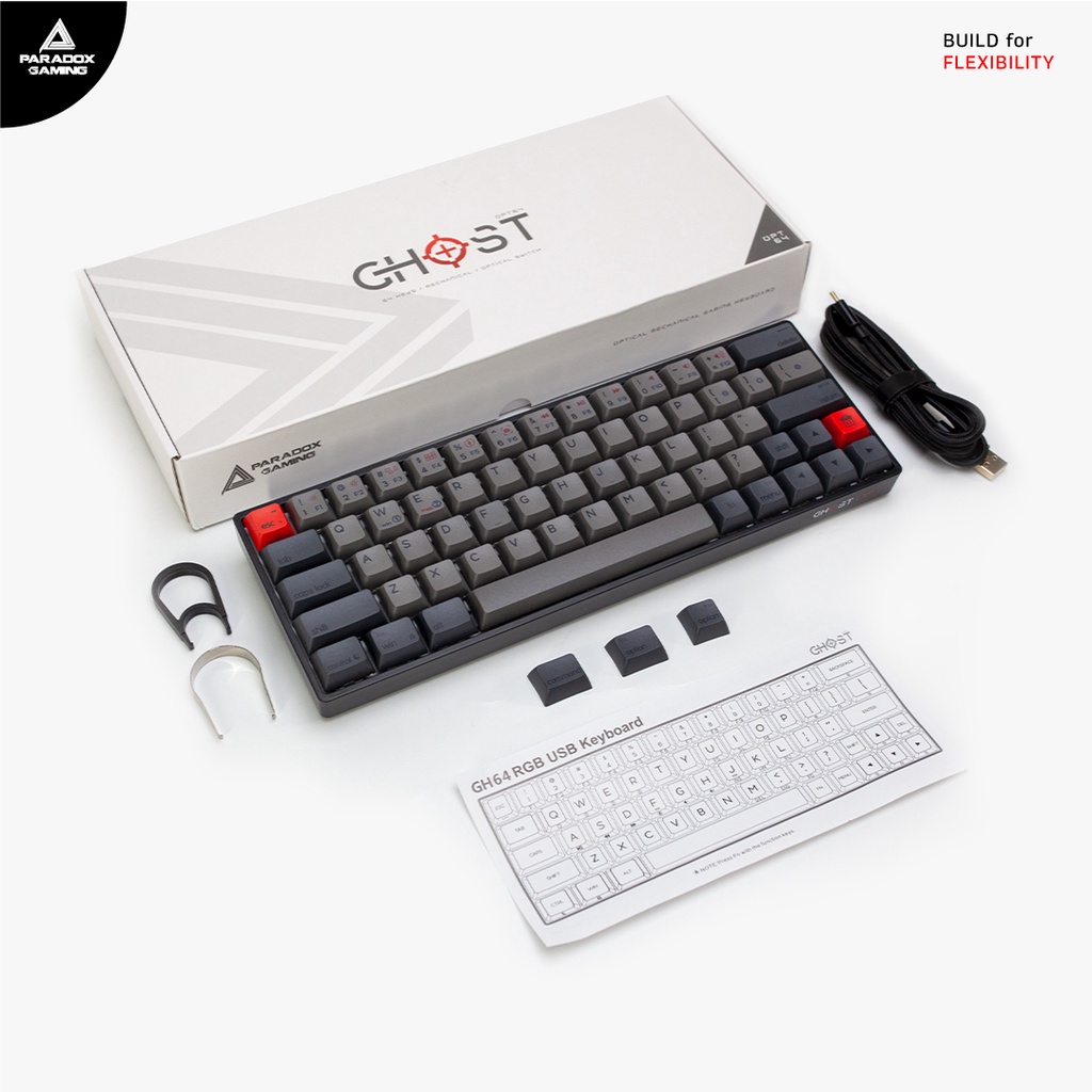 Jual Keyboard GHOST GH64-GSA PBT Dye-Sublimation/ Keycaps(Dark Grey ...