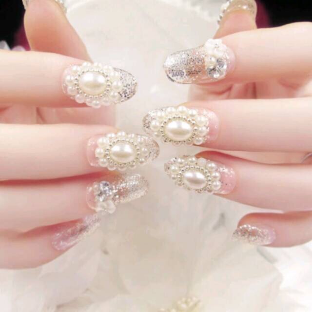 Jual BEST SELLER!! 22-24pcs/set 3D Fake nails kuku palsu pengantin ...