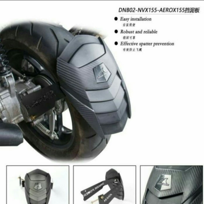 Jual Mudguard Shark Power Yamaha Aerox 155 / Mud Guard Mud Flap Aerox ...