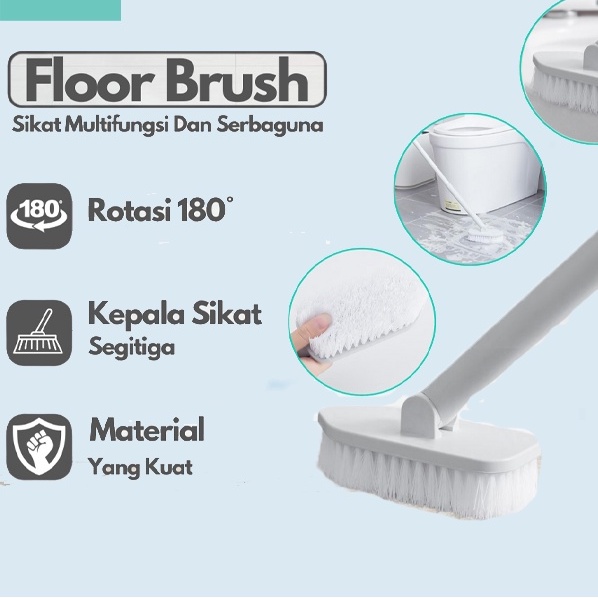 Jual Sikat Pembersih Lantai WC Gagang Panjang Brush Toilet Kamar Mandi ...