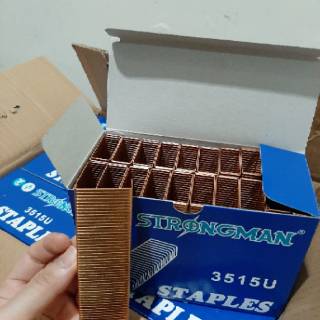 Jual Isi staples /mata staple kardus/karton strongman 3515 (35 x 15mm ...