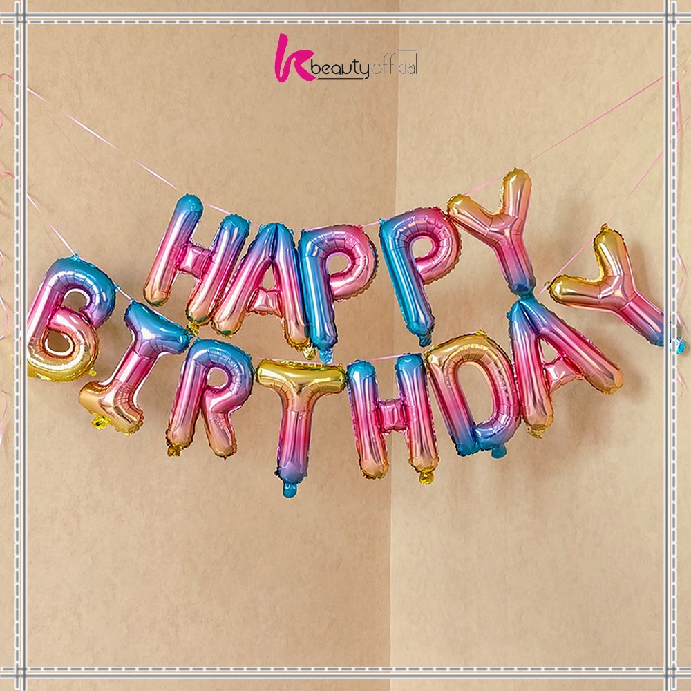 Jual KB-C390 Ballon Foil Abjad Alphabet Polos Gradient A-Z Balon Foil ...