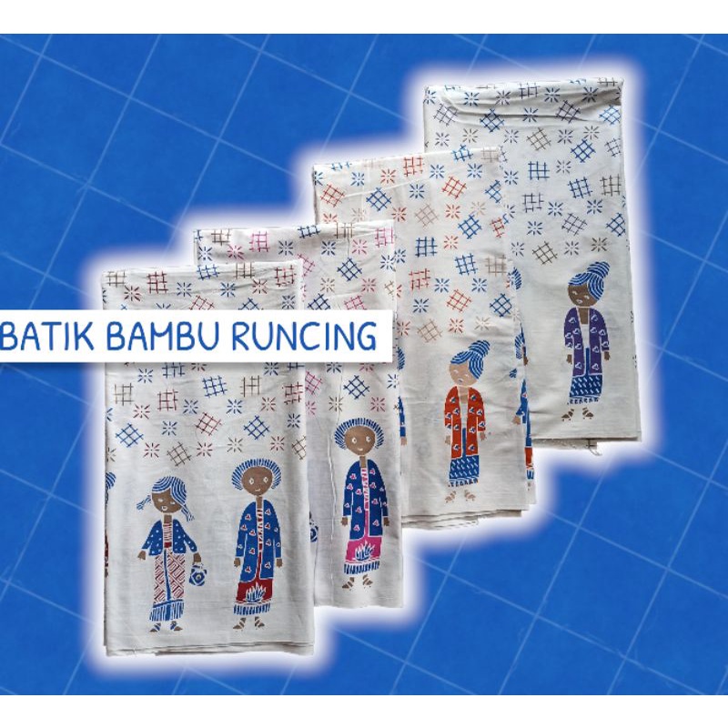 Jual atk kain batik karakter printing batik manusia putih dasar batik ...