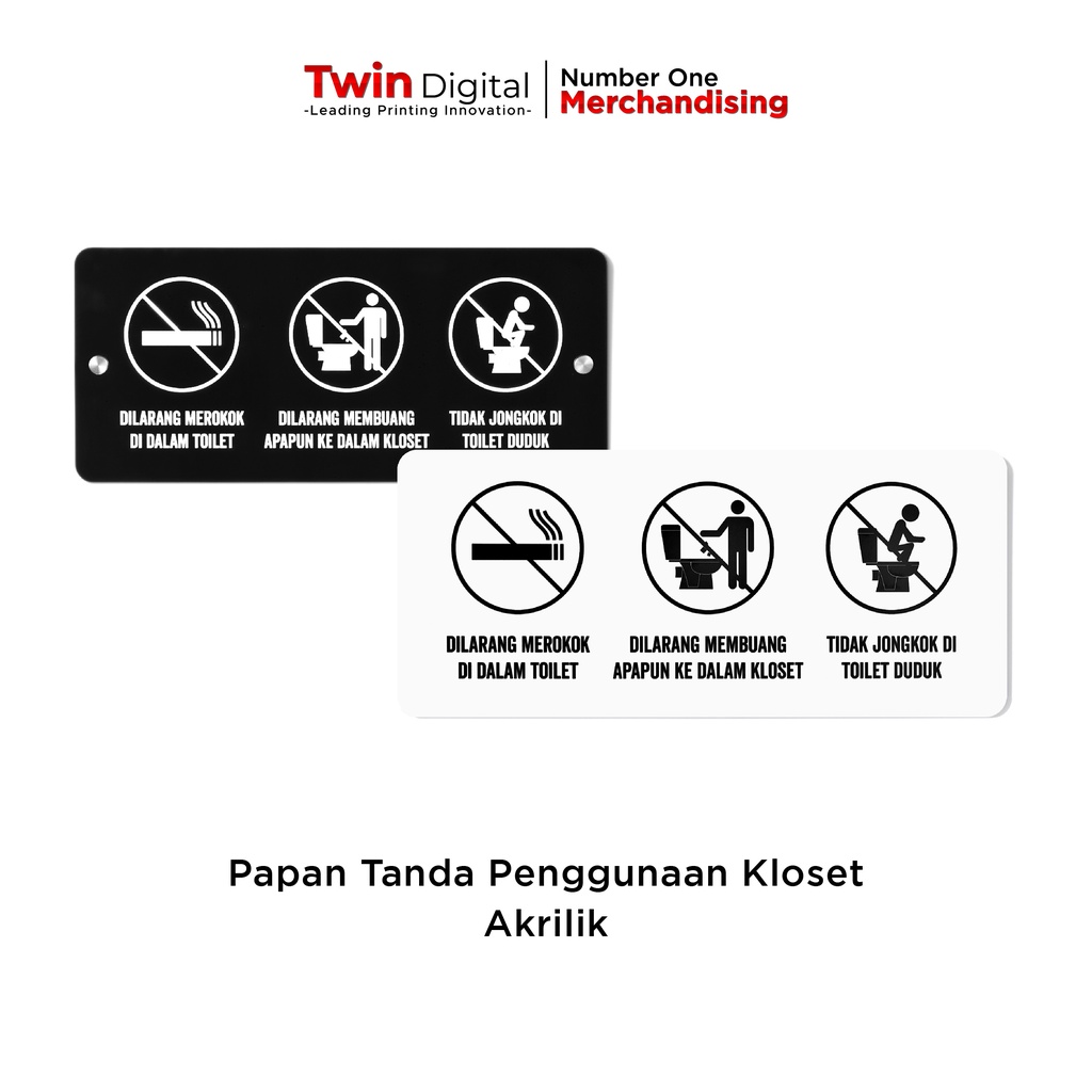 Jual Twindigital Papan Tanda Peringatan Penggunaan Kloset di Kamar ...