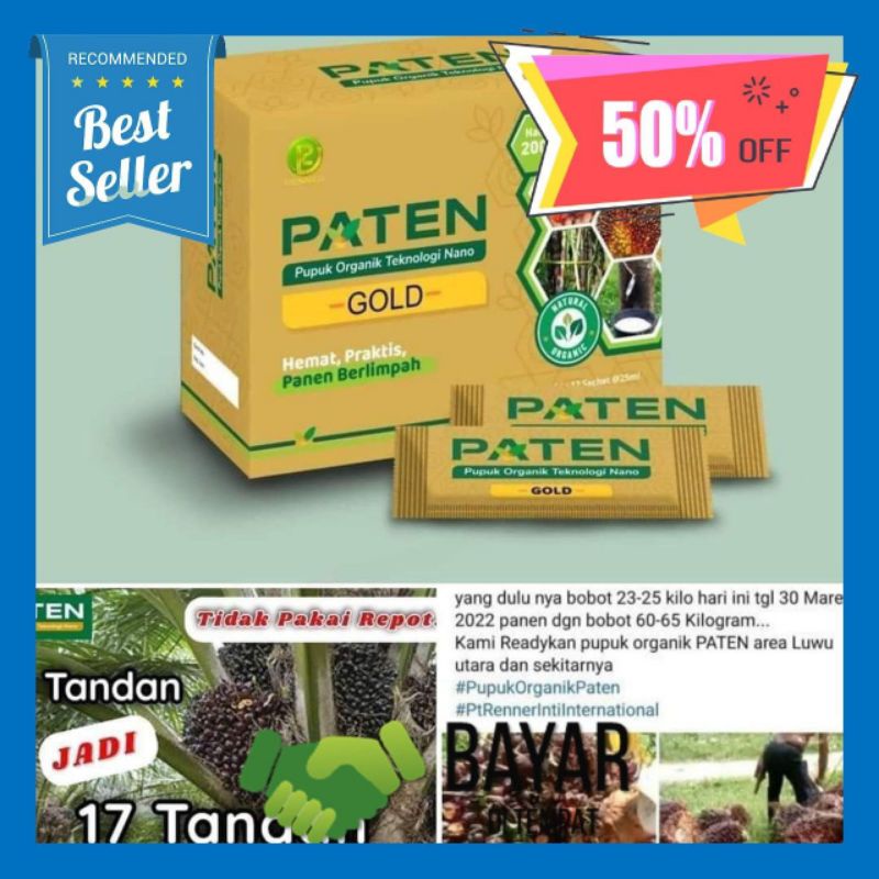 Jual Pupuk organik paten gold 1 box isi 12 sachet | Shopee Indonesia