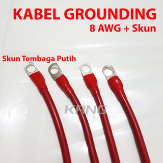 Jual [50cm] Kabel 8 AWG Plus Skun Kabel Massa Kabel Grounding BLUE ...