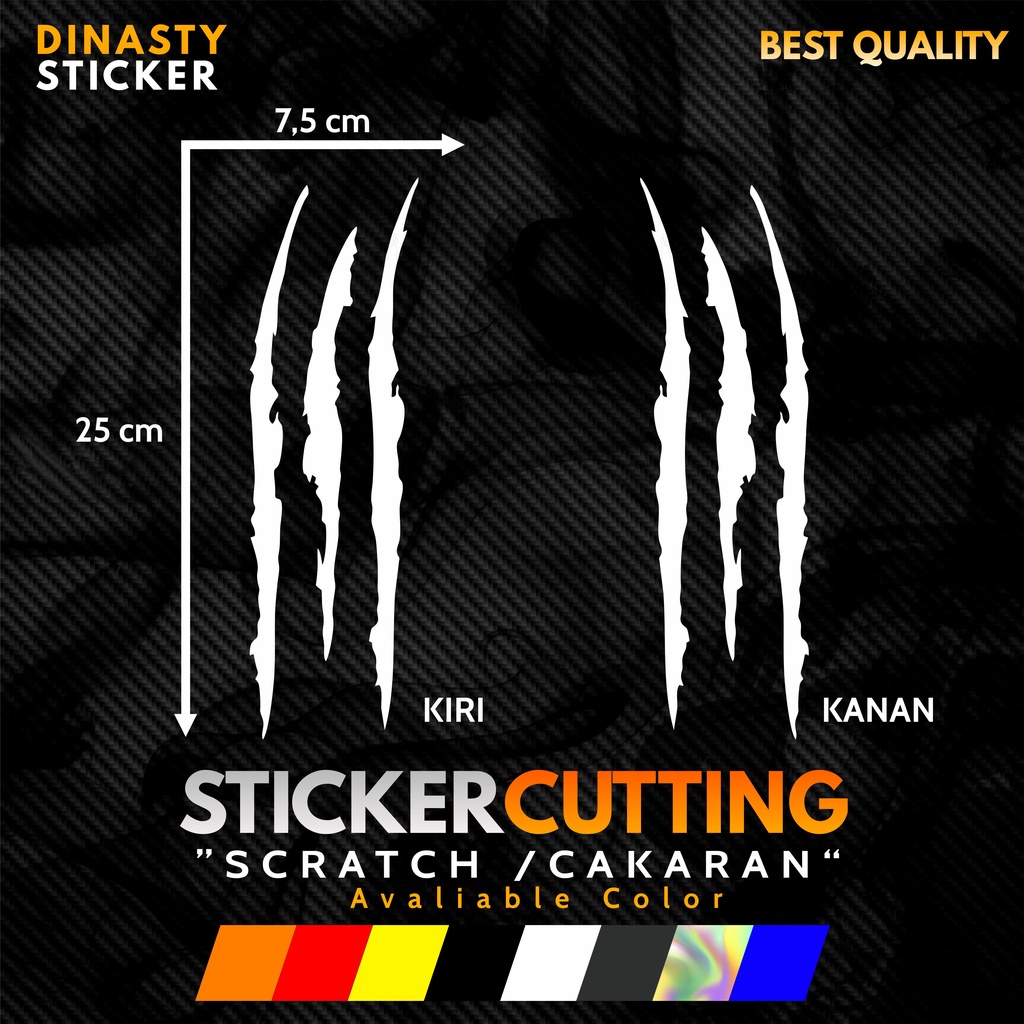 Jual STICKER STIKER CUTTING CAKARAN MONSTER SCRATCH WOLFERINE CLAW ...