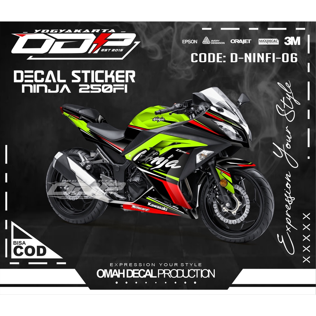 Jual DECAL NINJA 250 FI FULL BODY NINJA 4 TAG NINJA DECAL KEREN NINJA ...