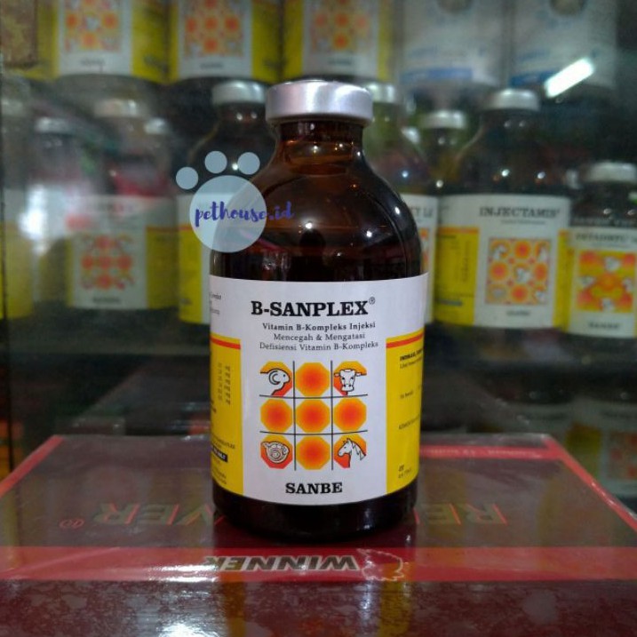 Jual B-SANPLEX multivitamin hewan ternak sapi, kambing, anjing, kucing ...